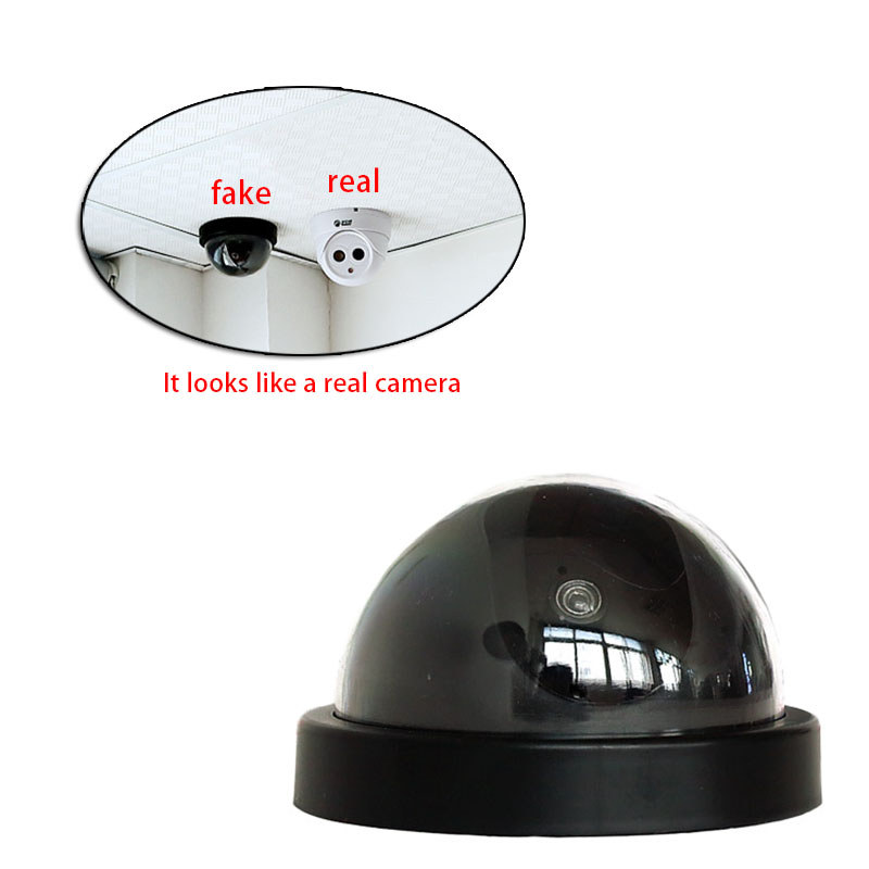 Dummy Fake Surveillance CCTV Security Dome Camera with flashing red LED ...