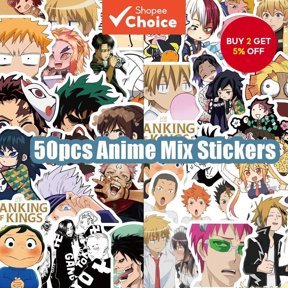 50pcs Mixed Anime Collection Graffiti Stickers Luggage Cell Phone Case ...