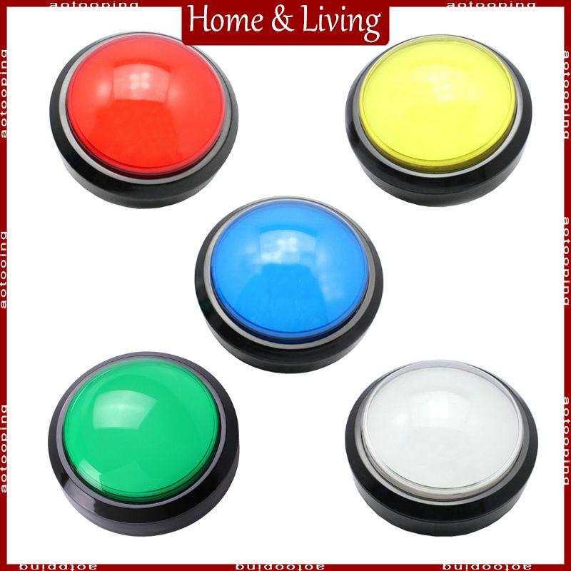AOTO Arcade Push Buttons 100mm Big Push Button LED Illuminated with ...