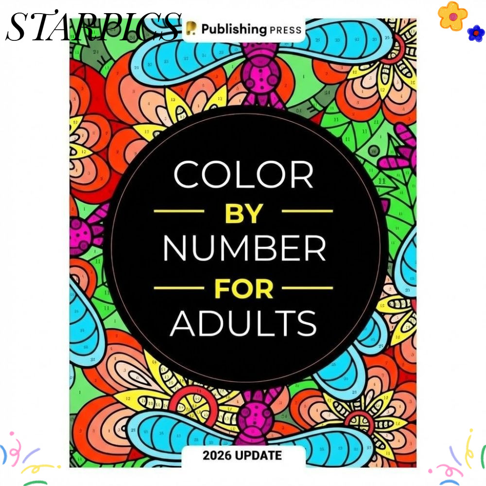 STARPICS Color By Number for Adult, Anxiety Therapy Unique Background ...