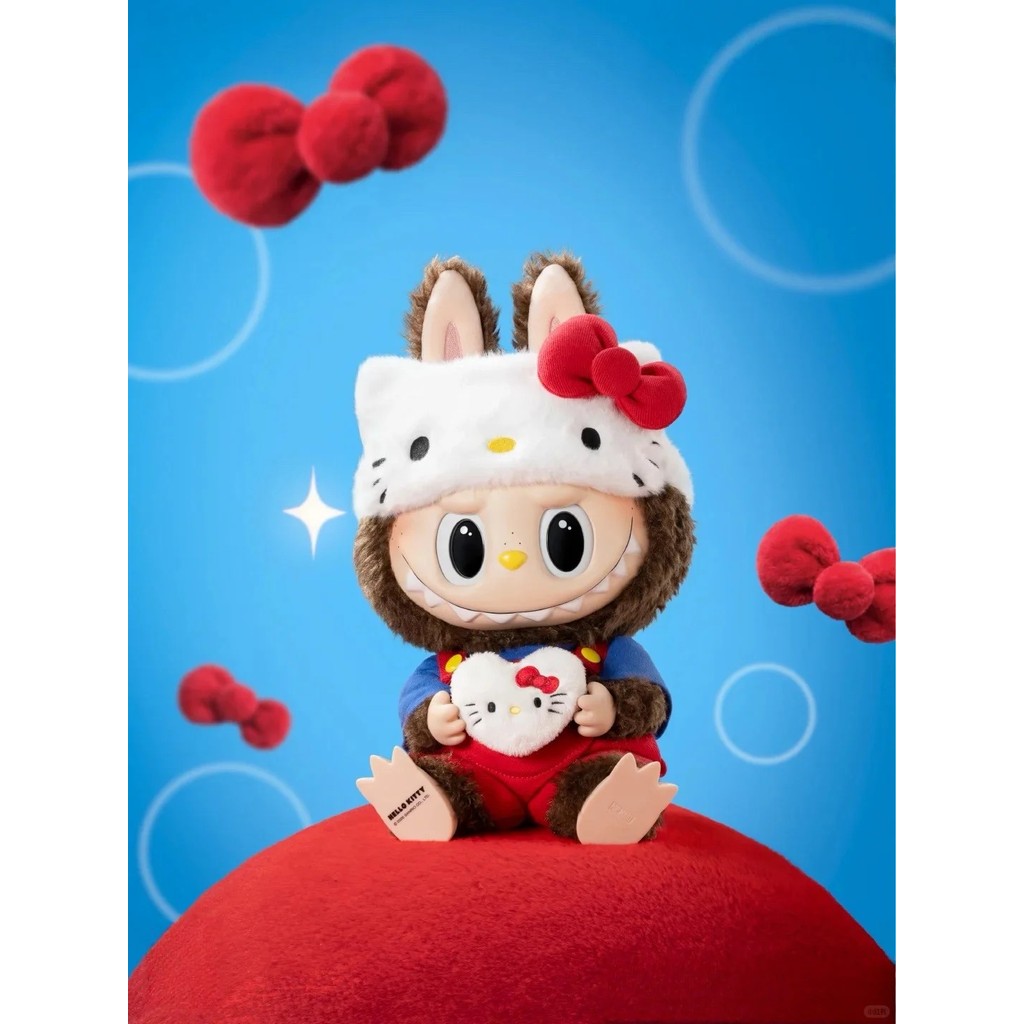 Labubu Sanrio Family Collaboration Plush Keychain Blind Box Toy Hello ...