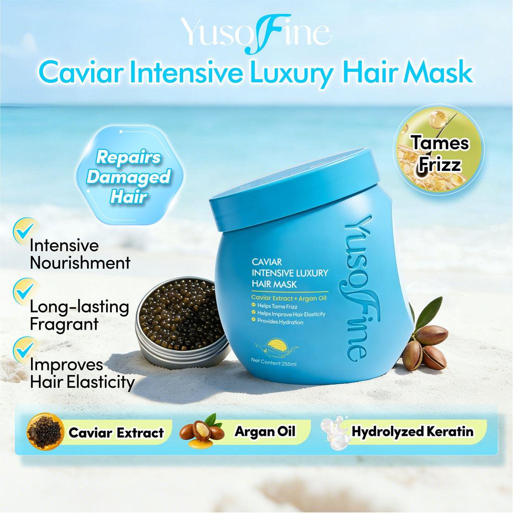 Yusofine Caviar Luxury Hair Mask Premium Deep Repair Keratin Treatment ...