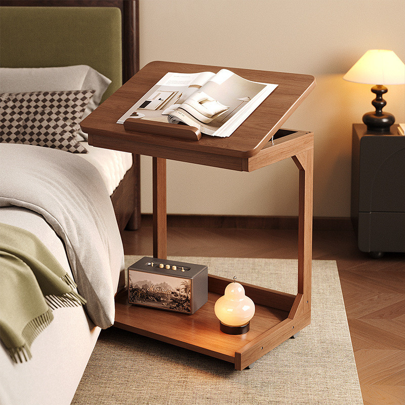 Bedside Table Bedroom Mobile Solid Wood2025Replacement Small Side Table ...