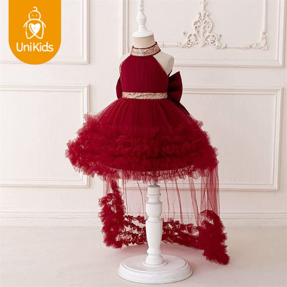UniKids For Kids Girl Multi-layered Pleated Fluffy Lace Long Princess ...