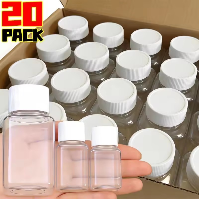 Refillable Transparent Square Plastic Bottle - Seal Portable Sample ...