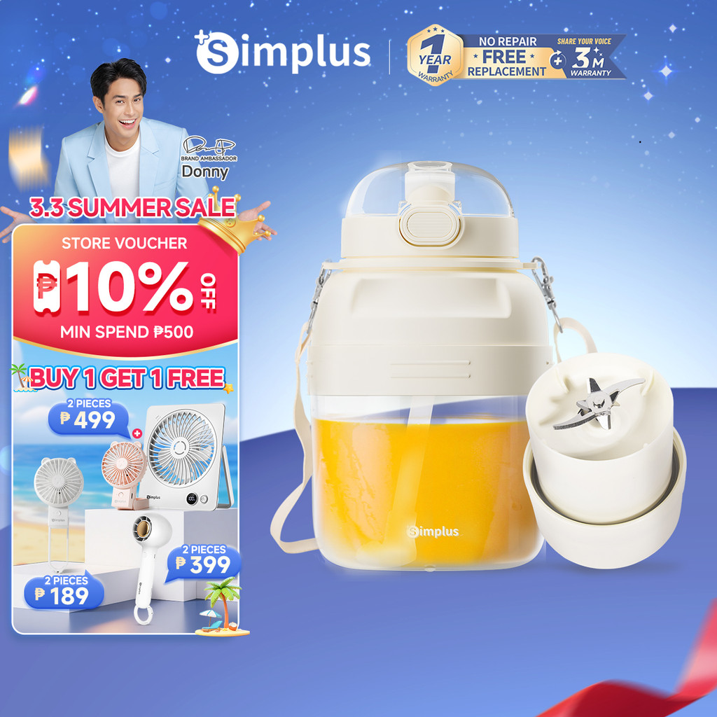 Simplus Blender Juicer 1000ML Bottle Blender USB Rechargeable for ...