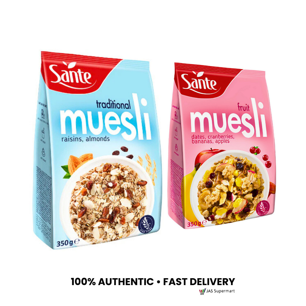 Sante Fruit or Traditional Muesli 350g – Healthy Wholegrain Breakfast ...