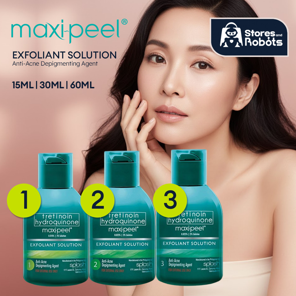 Maxi-Peel Exfoliant Solution #1 #2 #3 | Skin Renewal Toner (15mL, 30mL ...