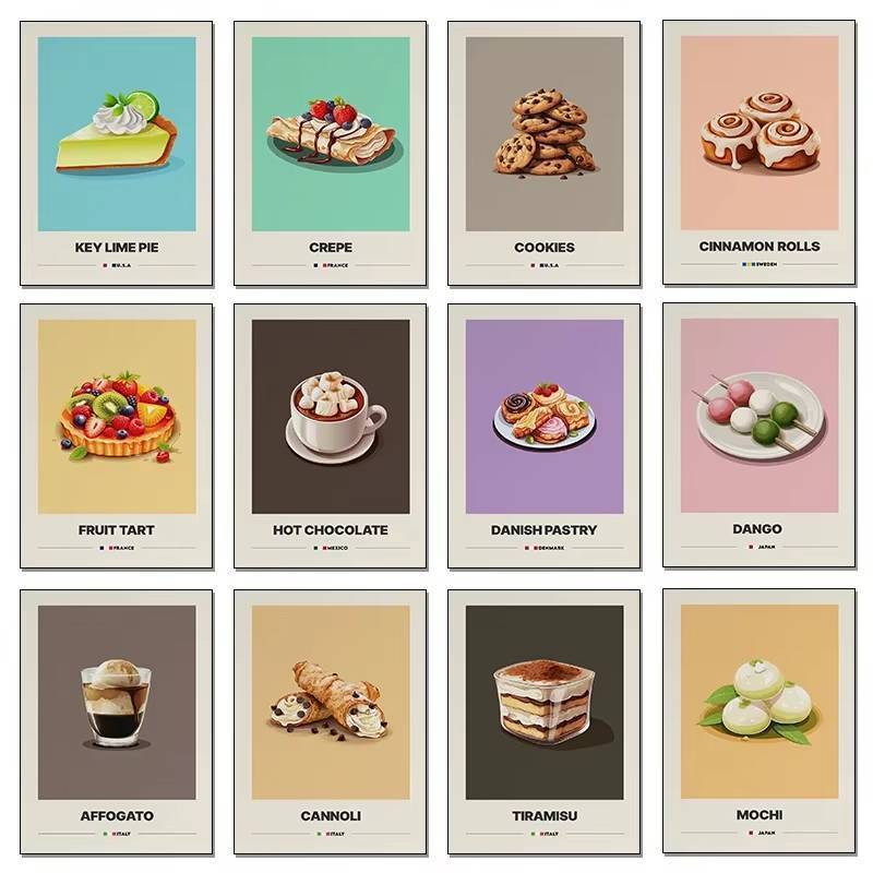 Dessert Cafe Biscotti Cornetto Cookies Donuts Tart Red Velvet Cake ...
