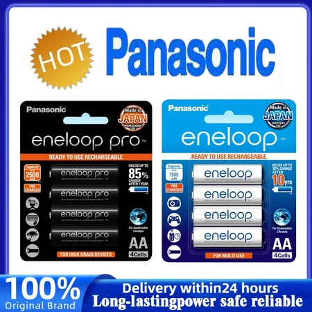 Panasonic Eneloop AA AAA Rechargeable Battery Pack of 4 Black White For ...
