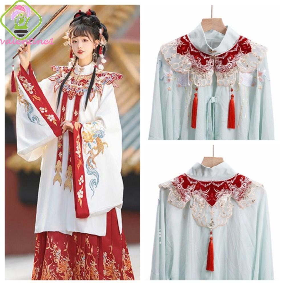 AVALENTINE Hanfu Collar, Embroidered Detachable Hanfu Shoulder Collar ...