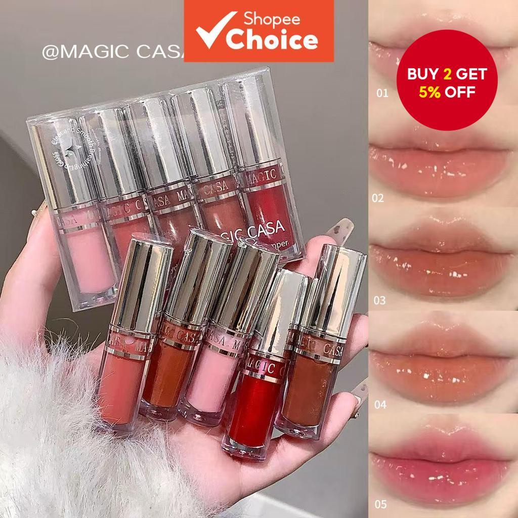 MAGIC CASA Water Gloss Lip Gloss Set | Shopee Philippines