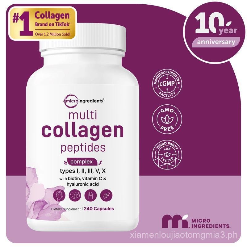Micro Ingredients Multi Collagen Complex, 240 Capsules | Shopee Philippines