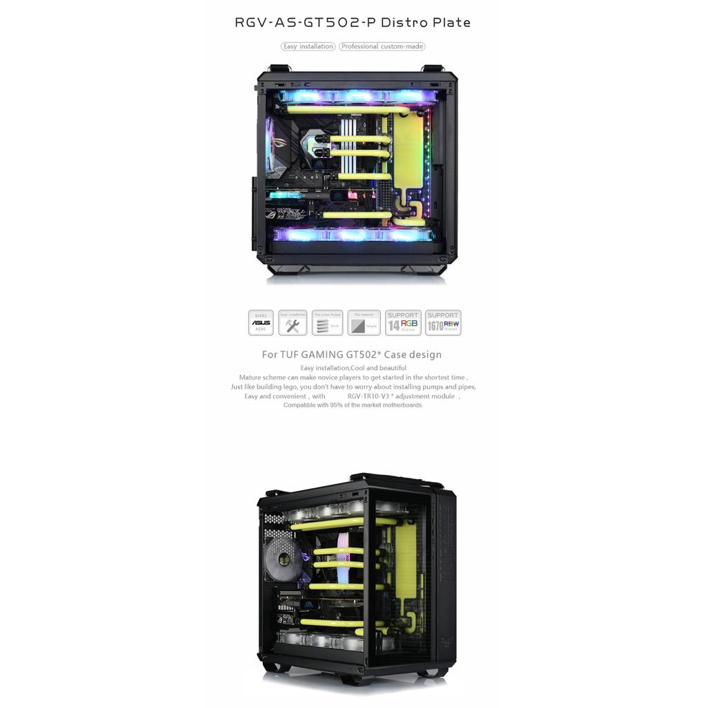 Bykski Acrylic Distro Plate /Board Reservoir for ASUS TUF GAMING GT502 ...