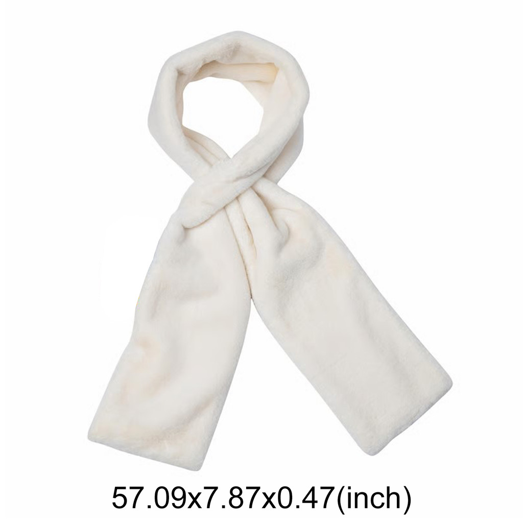 Faux-Fur Pull Through Scarf with Hidden Zipper Pocket Winter Pocket ...