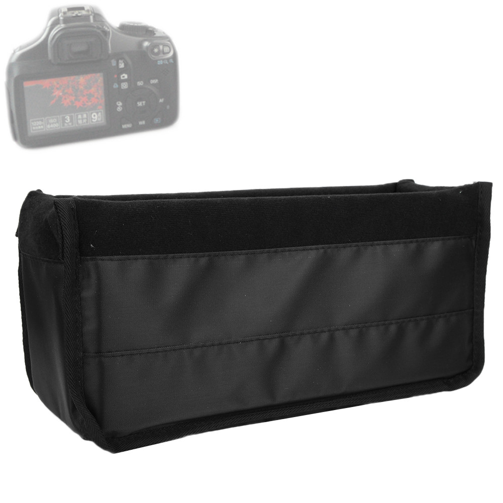 1qiwan-th Camera Insert Bag DSLR Lens Padded Partition Case Pouch (Grey ...