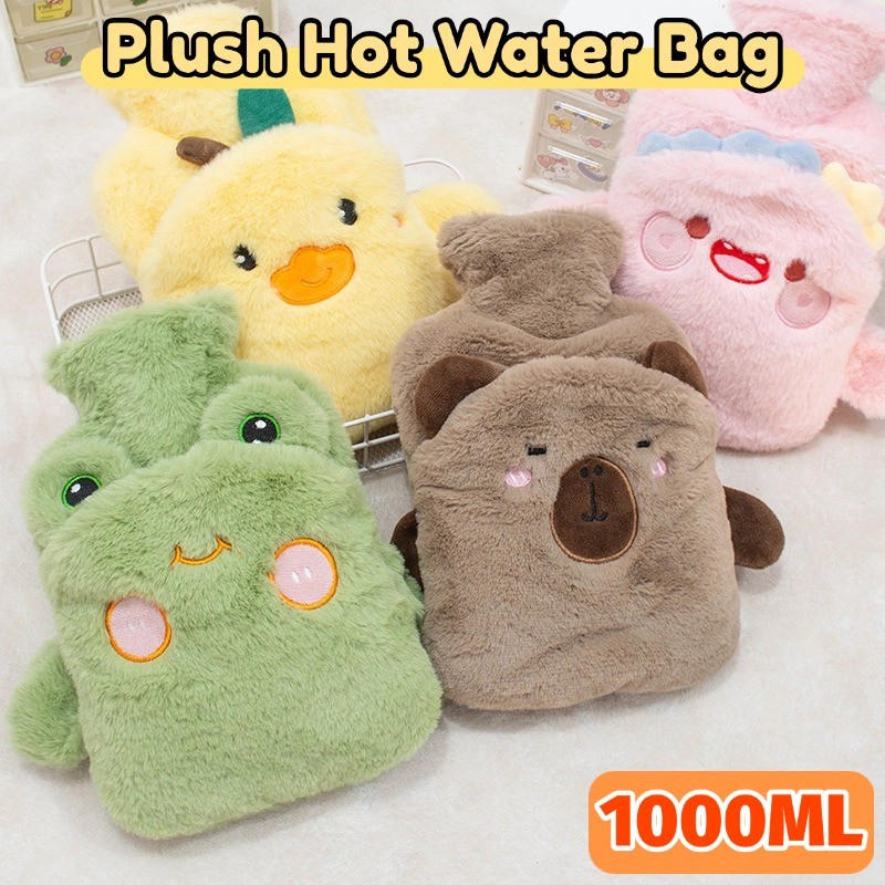 1000ml Cartoon Hot Water Bag Plush Hand Warmers Cute Warm Water Bags ...