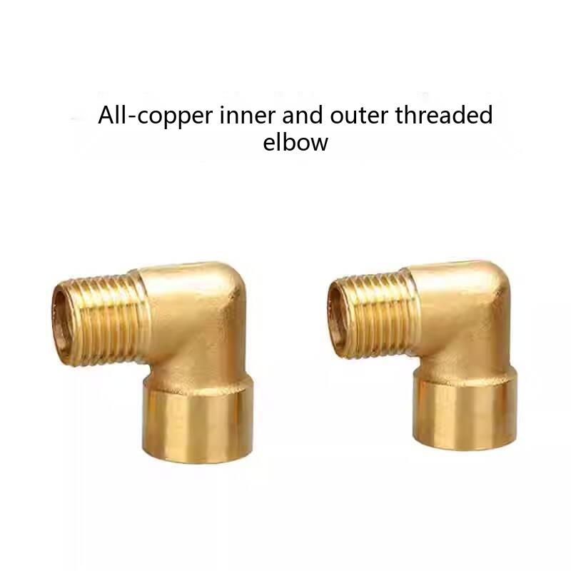 All-Copper Internal and External Thread Elbow 1/2" 3/4" Double Internal ...