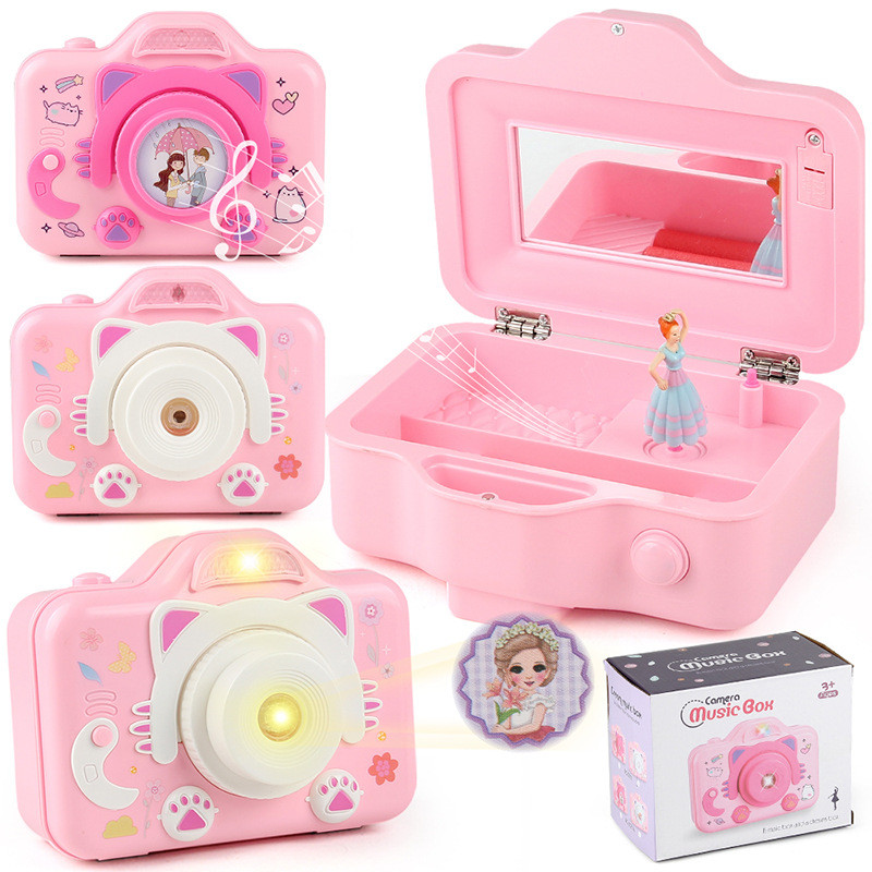 Camera with Projection Music Box Toy Girl Ballet Dancing Melody ...