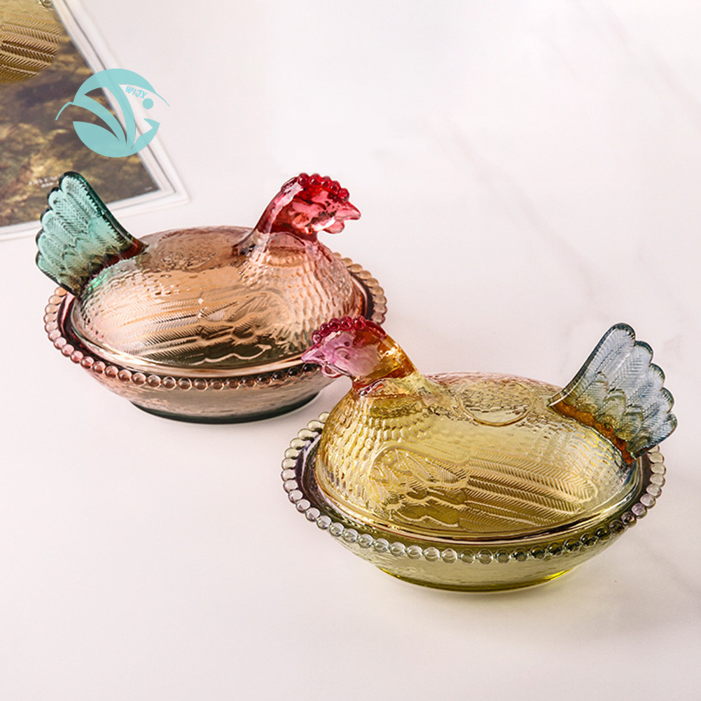 Unique Decorative Home Candies Jar Unique Glazed Chicken Design Kitchen ...