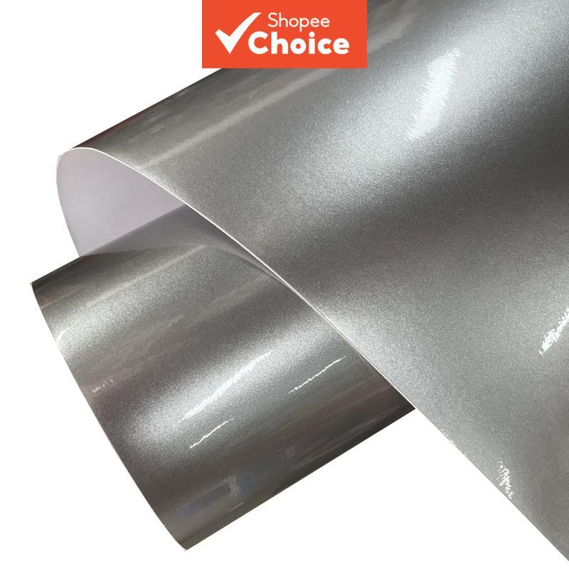 Metallic Silver Vinyl Wrap Film Gloss Candy Waterproof Self Adhesive ...