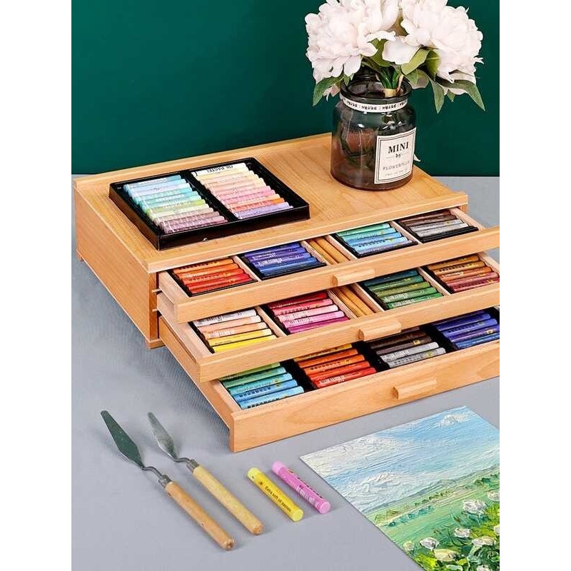 Heavy Color Oil Pastel Storage Box Scraper Art Special Paper Tape Tool ...