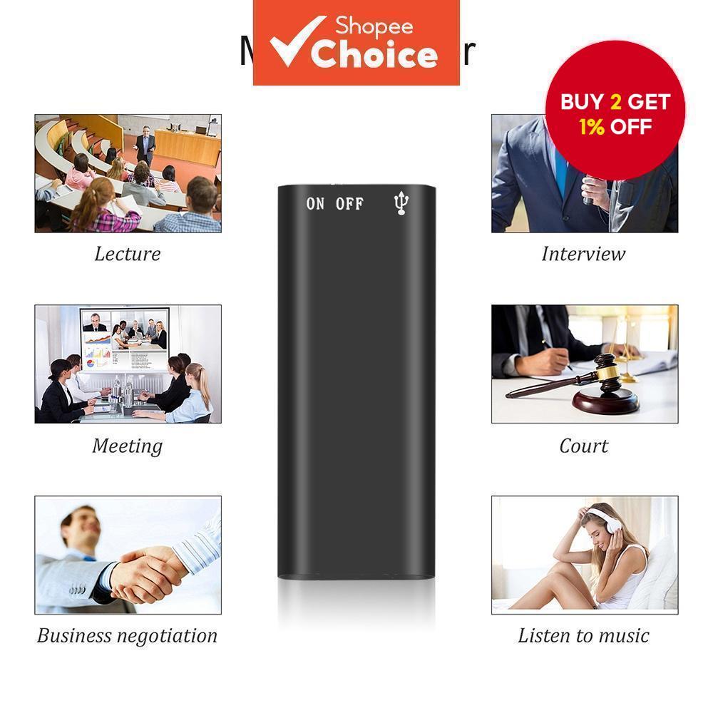Mini Recording Device 3 In 1 Digital Tape Recorder Voice Memory Storage ...