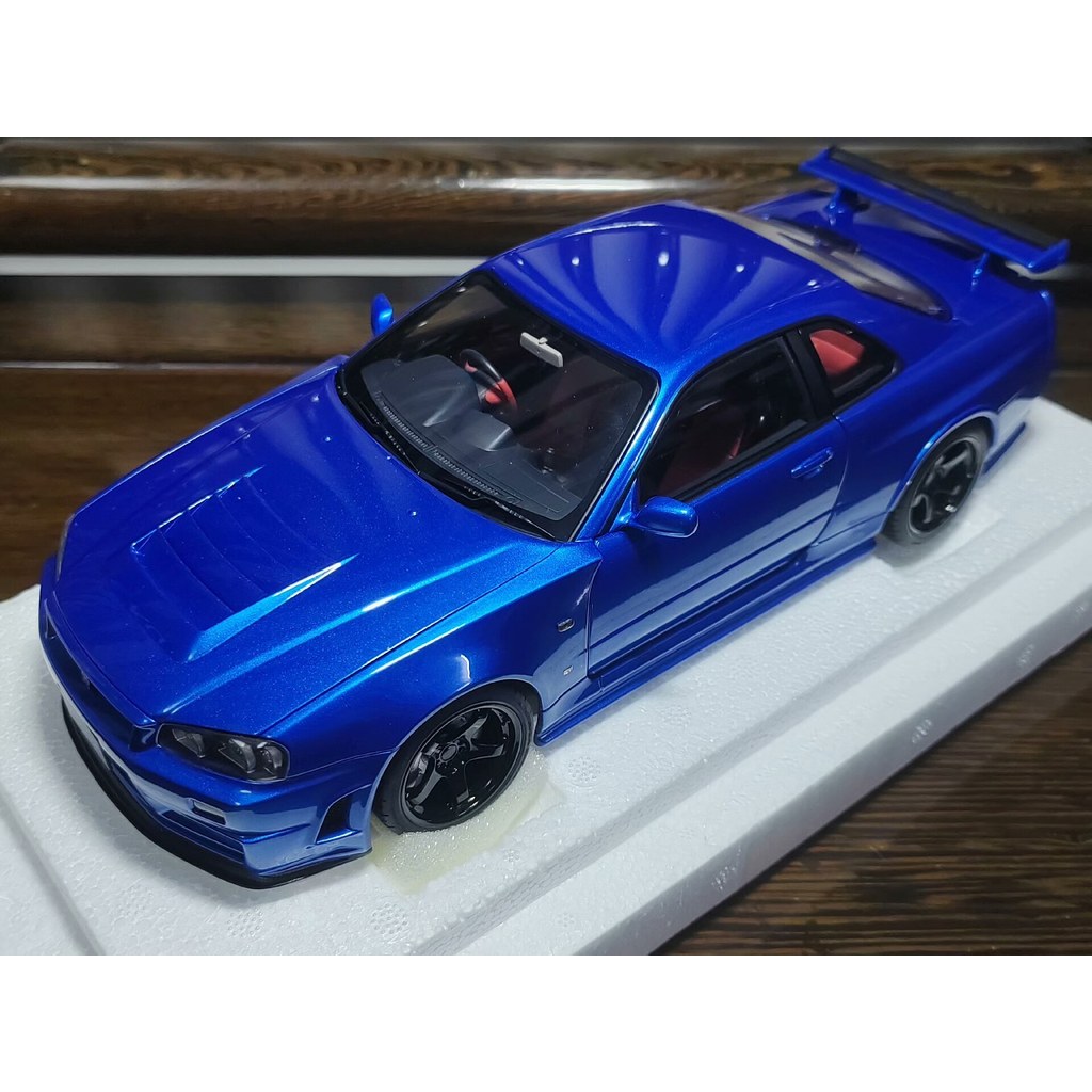 1/18 autoart aa autoart aa God of War GTR R34 NISMO Z-tone Bay Blue ABS ...