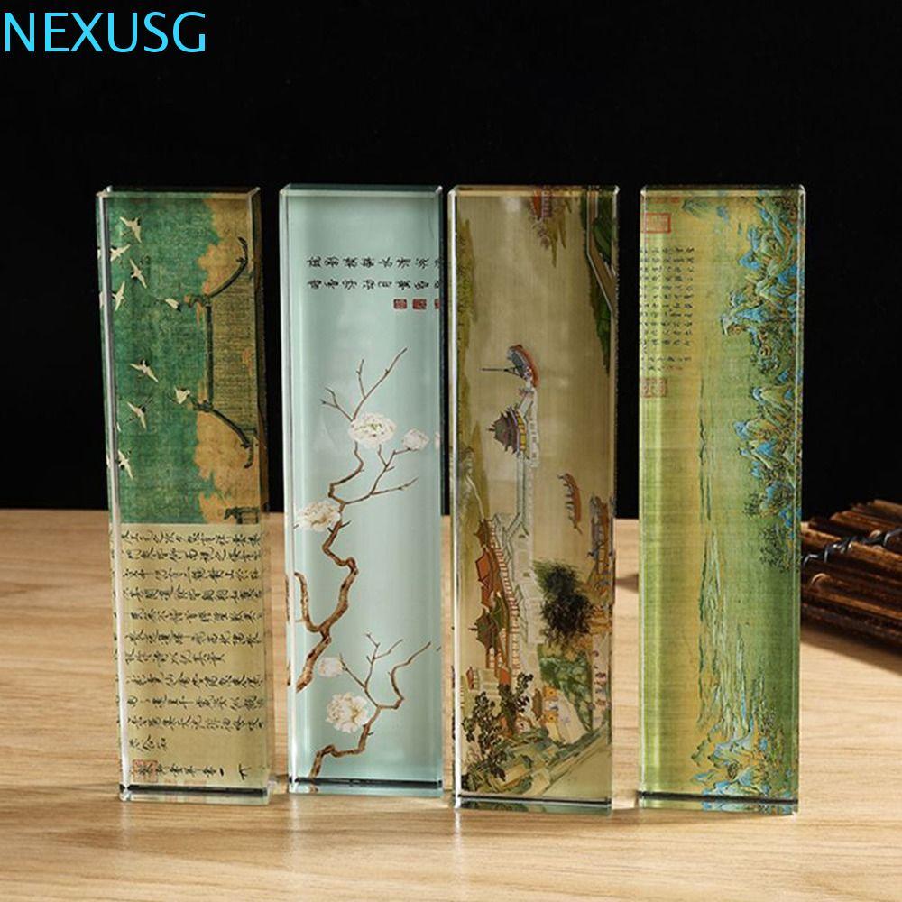 NEXUSG Clear Crystal Paperweight, Heavy Enough Pressing Paper Flat ...