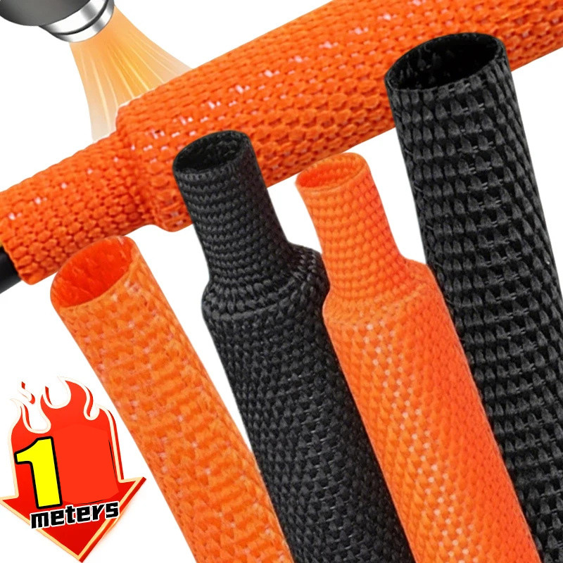 Braided Cable Sleeve Heat Shrink Tube 10mm Insulation Flam Retardant ...