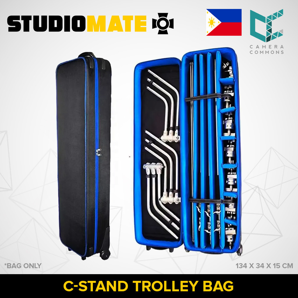 STUDIOMATE C-Stand Trolley Bag with wheels Carrying Case for Light ...