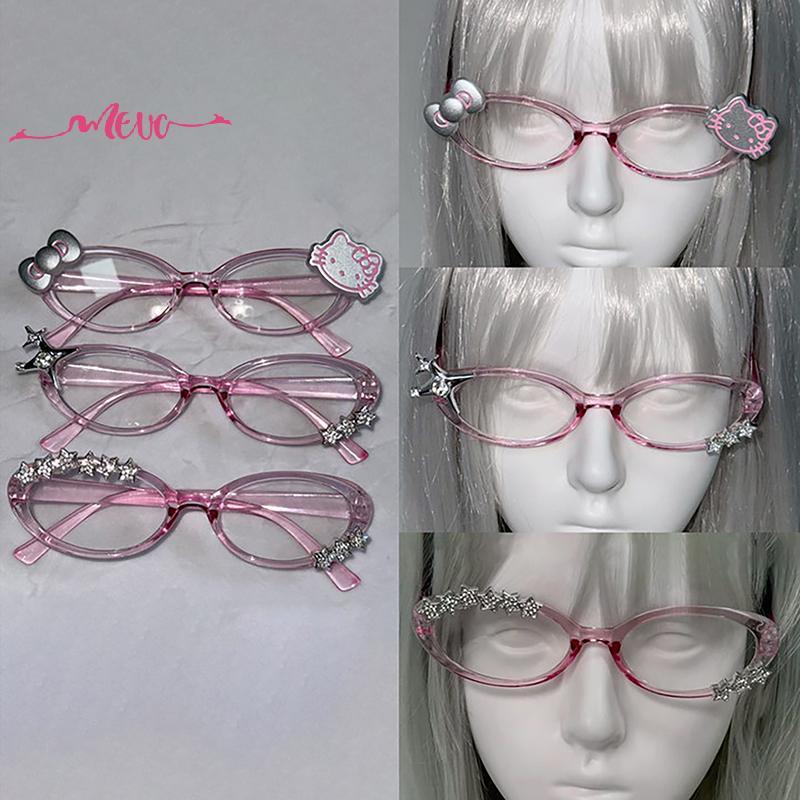Meuctiffy 1/2Pcs Harajuku Japanese Charm Girl Hello Kitty Glasses Pink ...