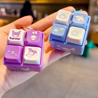 Sanrio 4 Keys LED Anti Stress Button Keyboard Keychain Adult Kid Sound ...