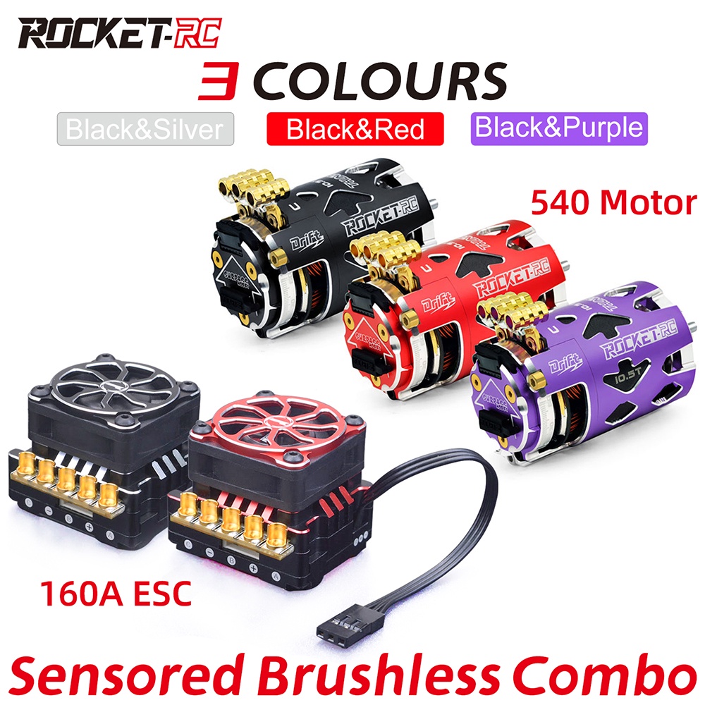 Surpass Hobby Rocket-RC Thunder 540 Sensored Brushless Motor and ESC ...