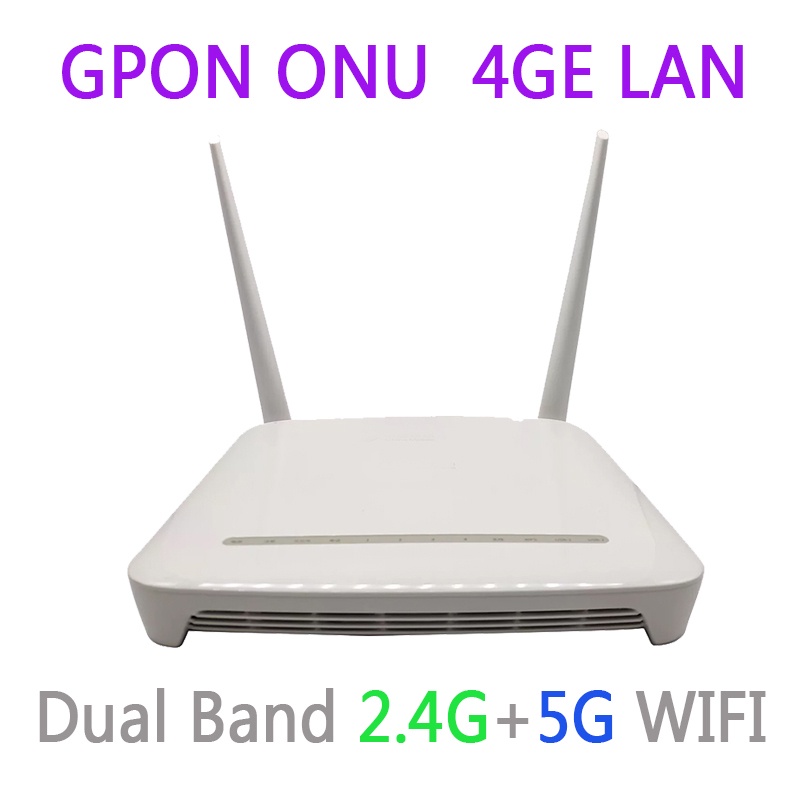 Second-hand Used Dual Band ONT / ONU / EPON / GPON / XPON Router / Gigabit modem with 4GE+1Voice ...