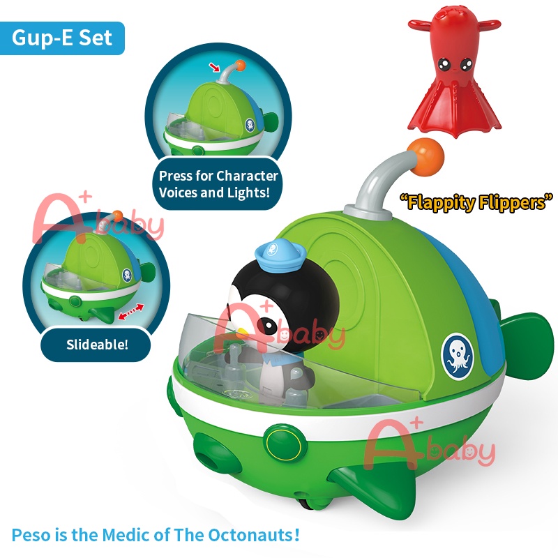 [A+baby] The Octonauts Toys Set Original With Sound & Light & Inertial ...