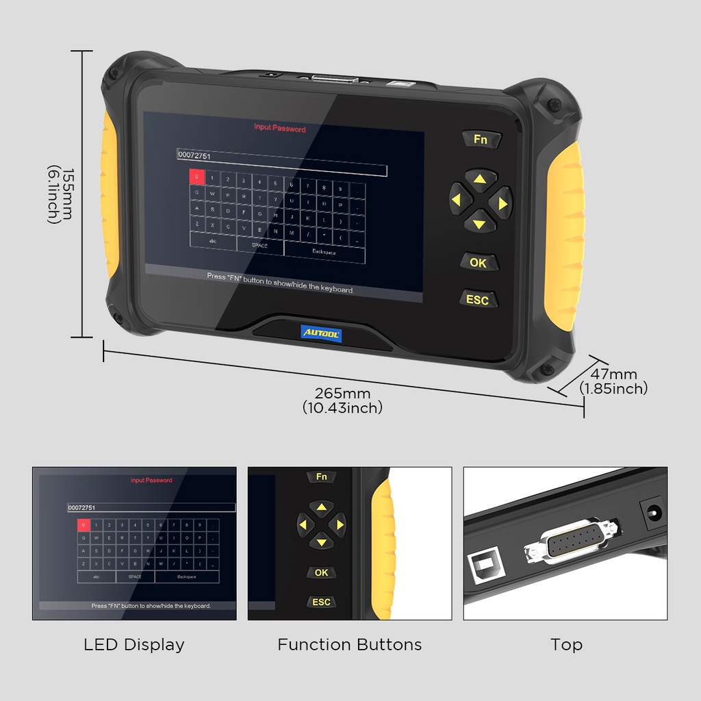 AUTOOL CS603 Car Scanner Car Diagnosis Engine System Scan ABS System ...