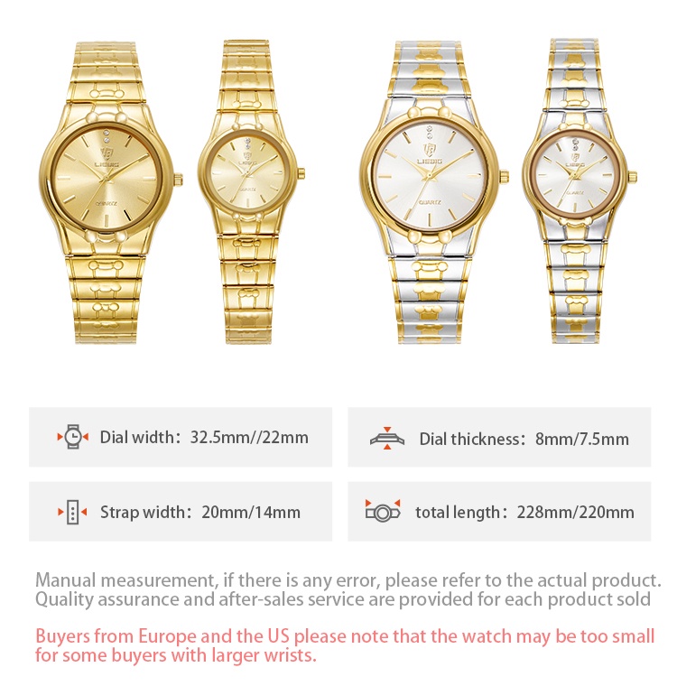 LIEBIG Men's and Women's Quartz Watch New Fashion Advanced Movement ...