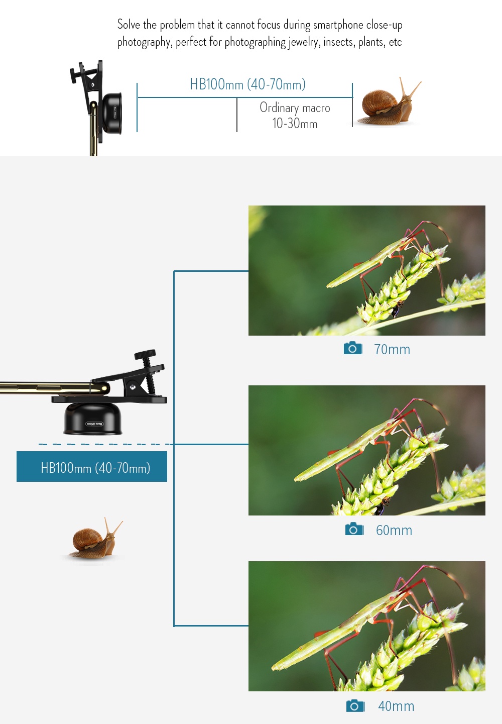 APEXEL 4K HD 100mm macro lens Professional phone camera lens+CPL filter ...