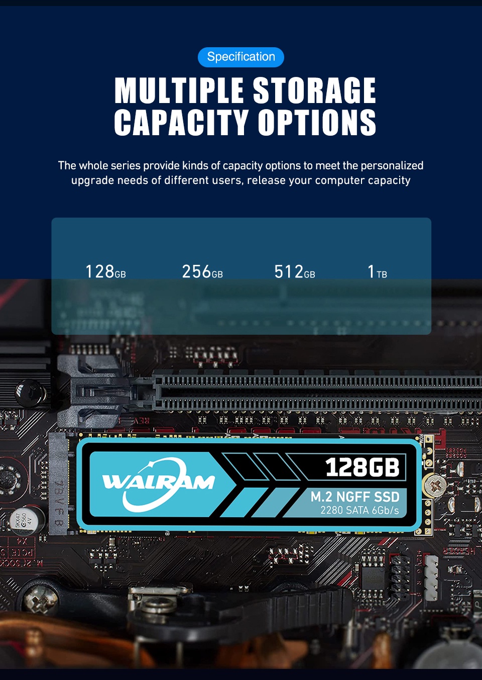 Walram M.2 2280 SATA SSD 1TB 128GB 256GB 512GB Internal Solid State ...