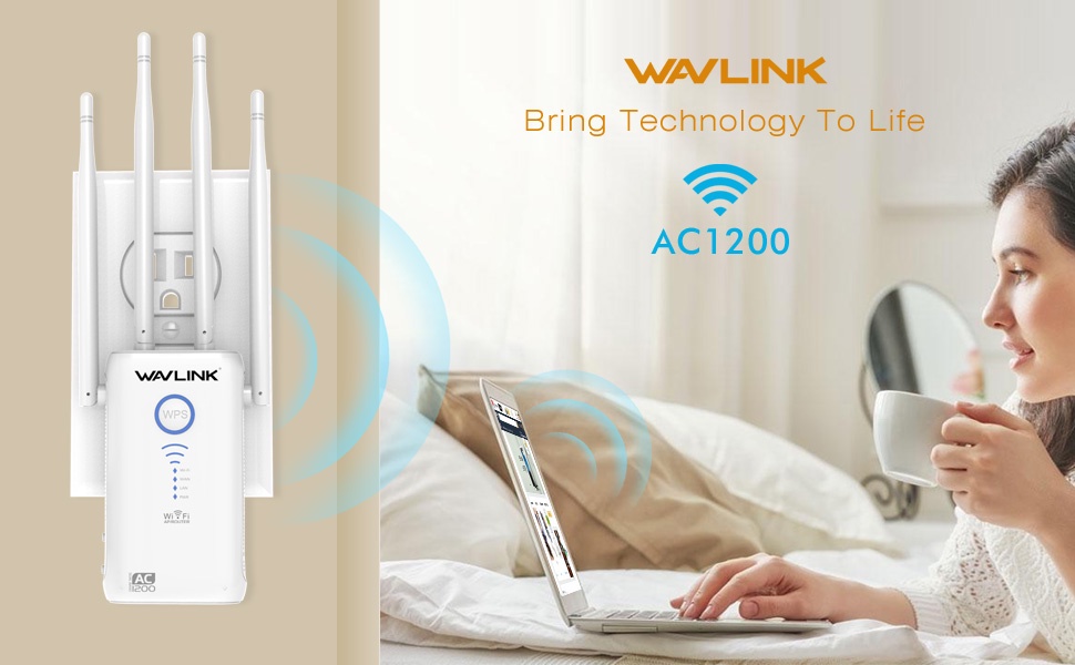 Wavlink Ac1200 Dual-Band 2.4g 5g Wireless Ap Range Extender Router With ...