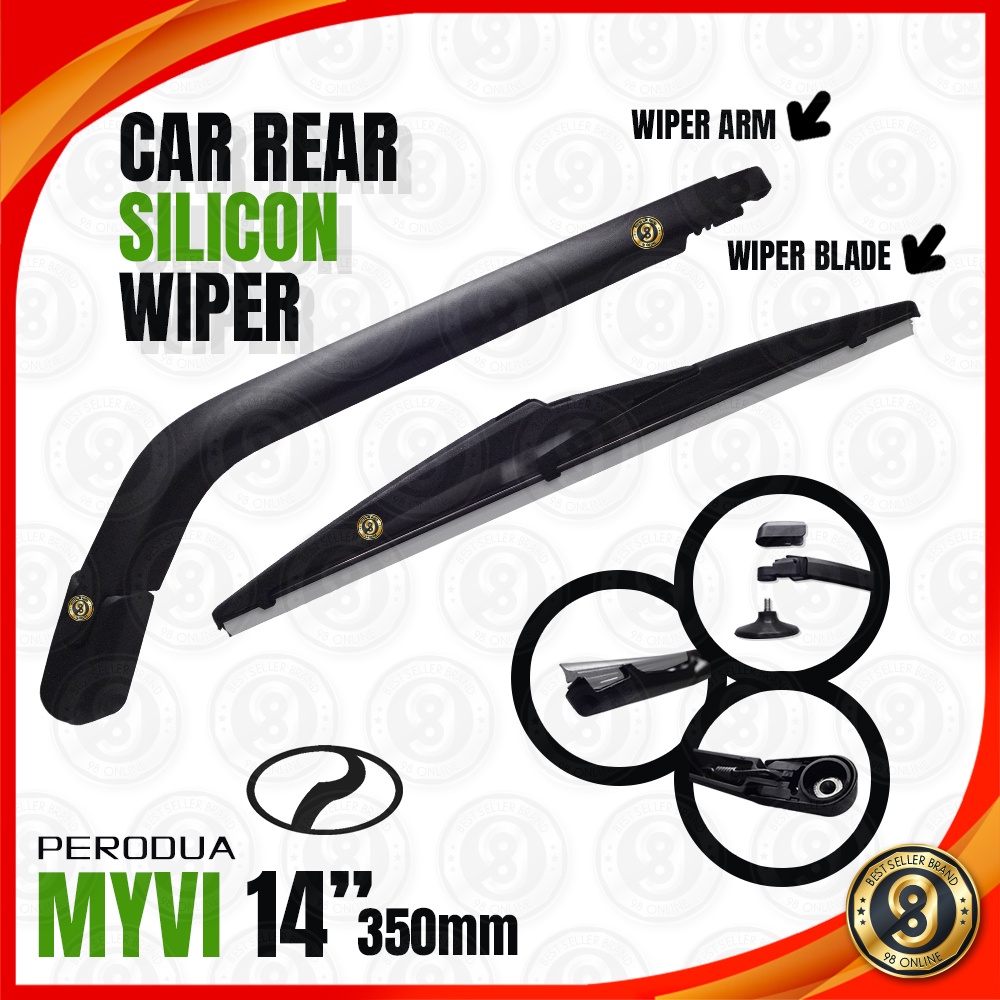 Car Rear Wiper Arm Wiper Belakang Kereta (12"/14" ) For Myvi Viva ...