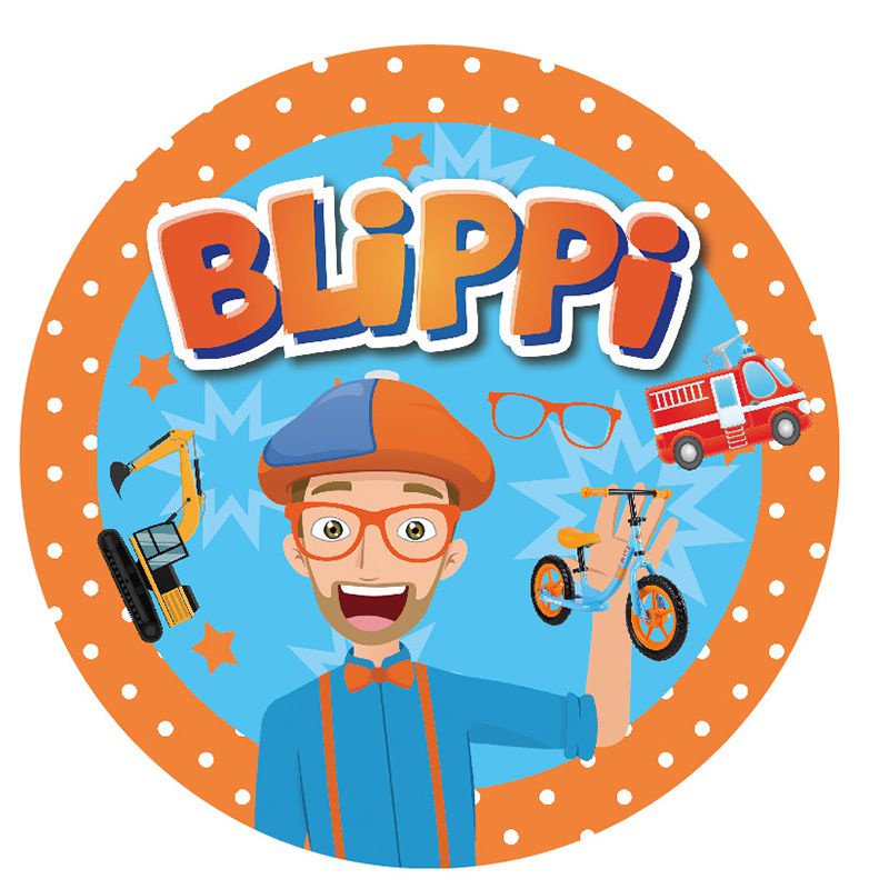 blippi theme party need loot bag cake topper party hat candy box table ...