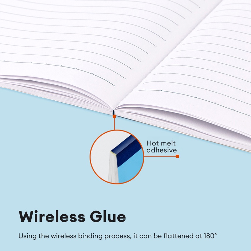 Deli Lexicon Adhesive Bound A5 Notebook 50 /40/30 Sheets 7652/7651/7650 ...