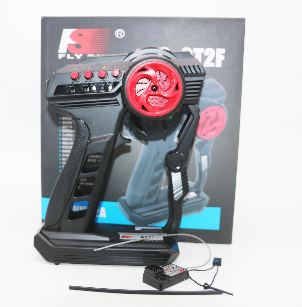FS-GT2F Newest Flysky 2CH 2.4G RC Controller Transmitter with Receiver ...