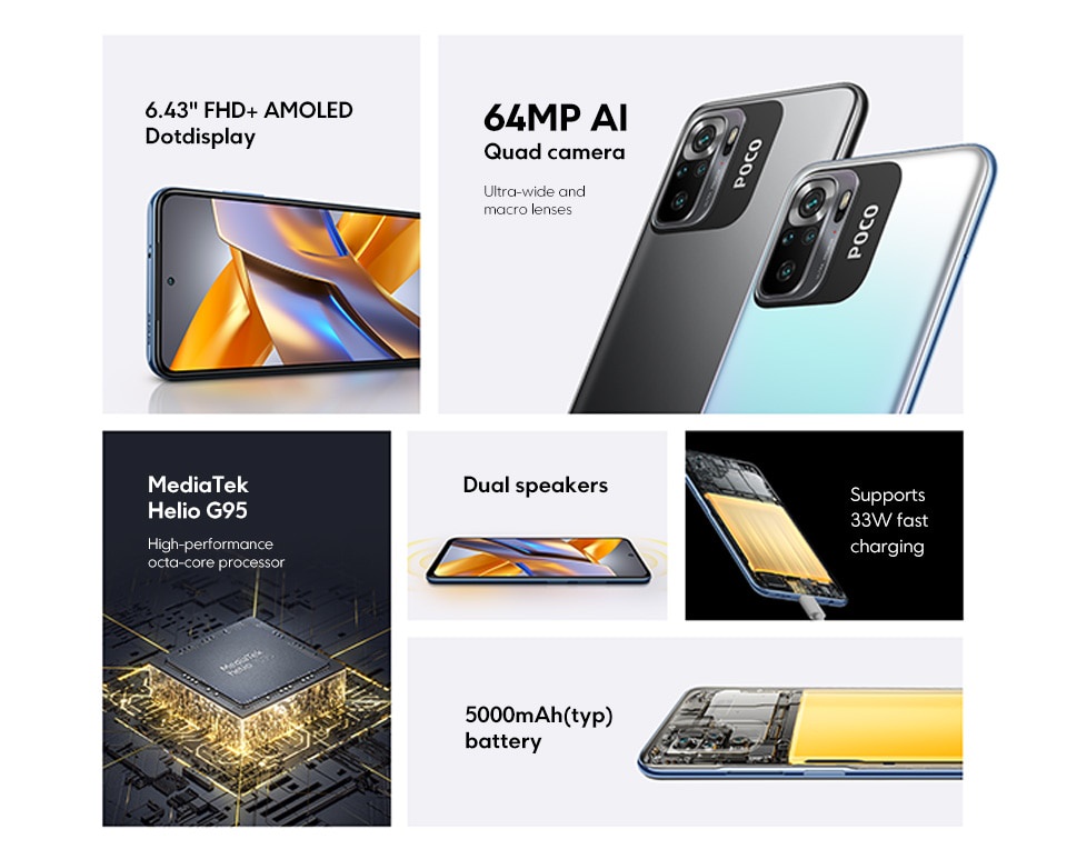 POCO M5s 8GB+256GB Dual Sim LTE - 64MP AI Quad camera | MediaTek Helio ...