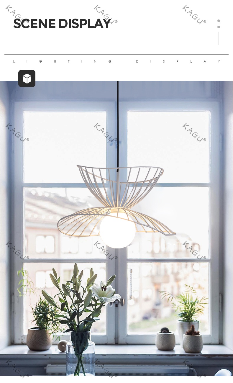 Kagu Nordic Minimalist Modern Restaurant Chandelier Straw Hat Aisle ...