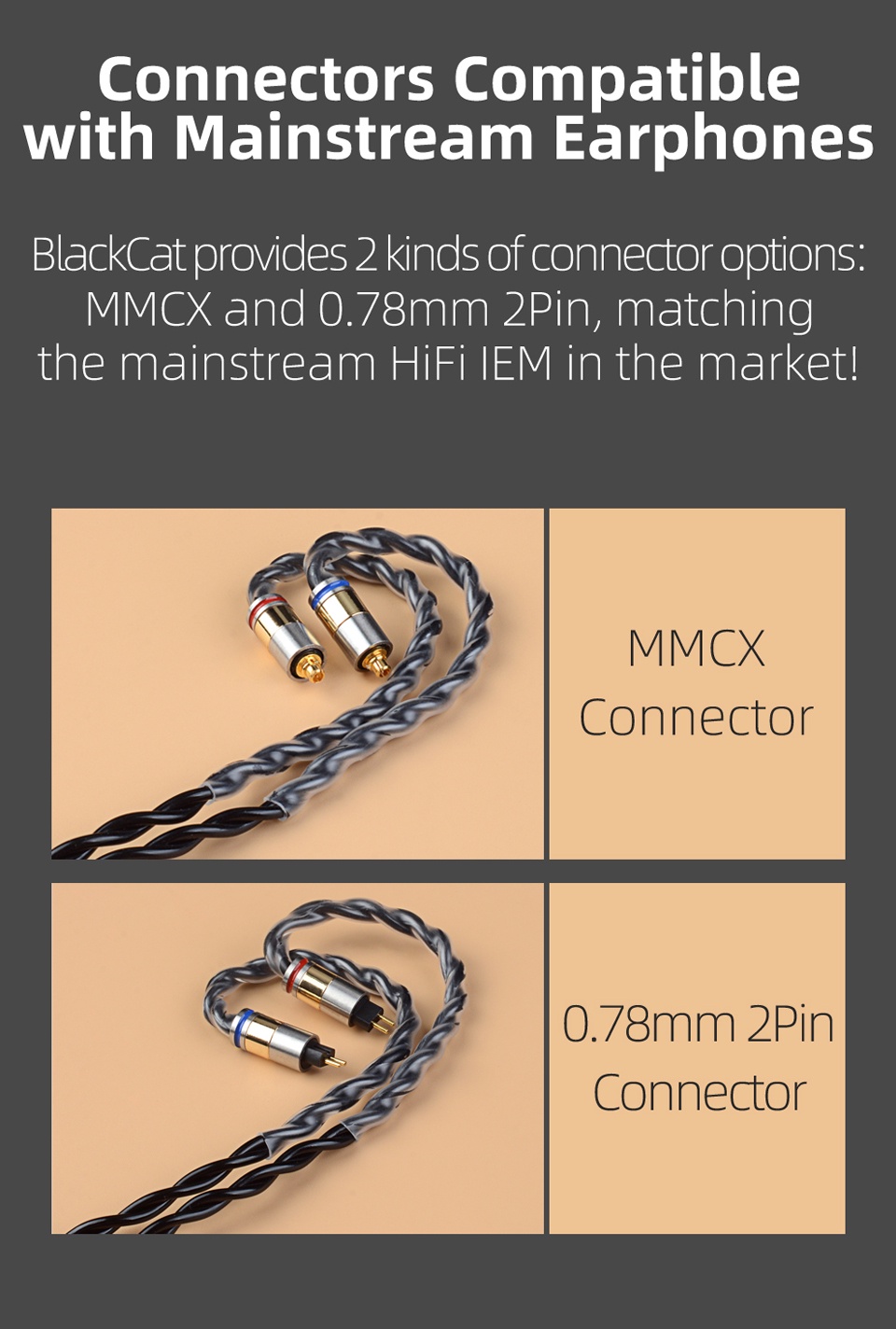 NiceHCK BlackCat Zinc Copper Alloy Oil Soaked HIFI Earphone Upgrade ...