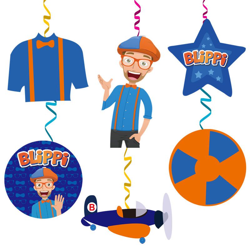 blippi theme party need loot bag cake topper party hat candy box table ...