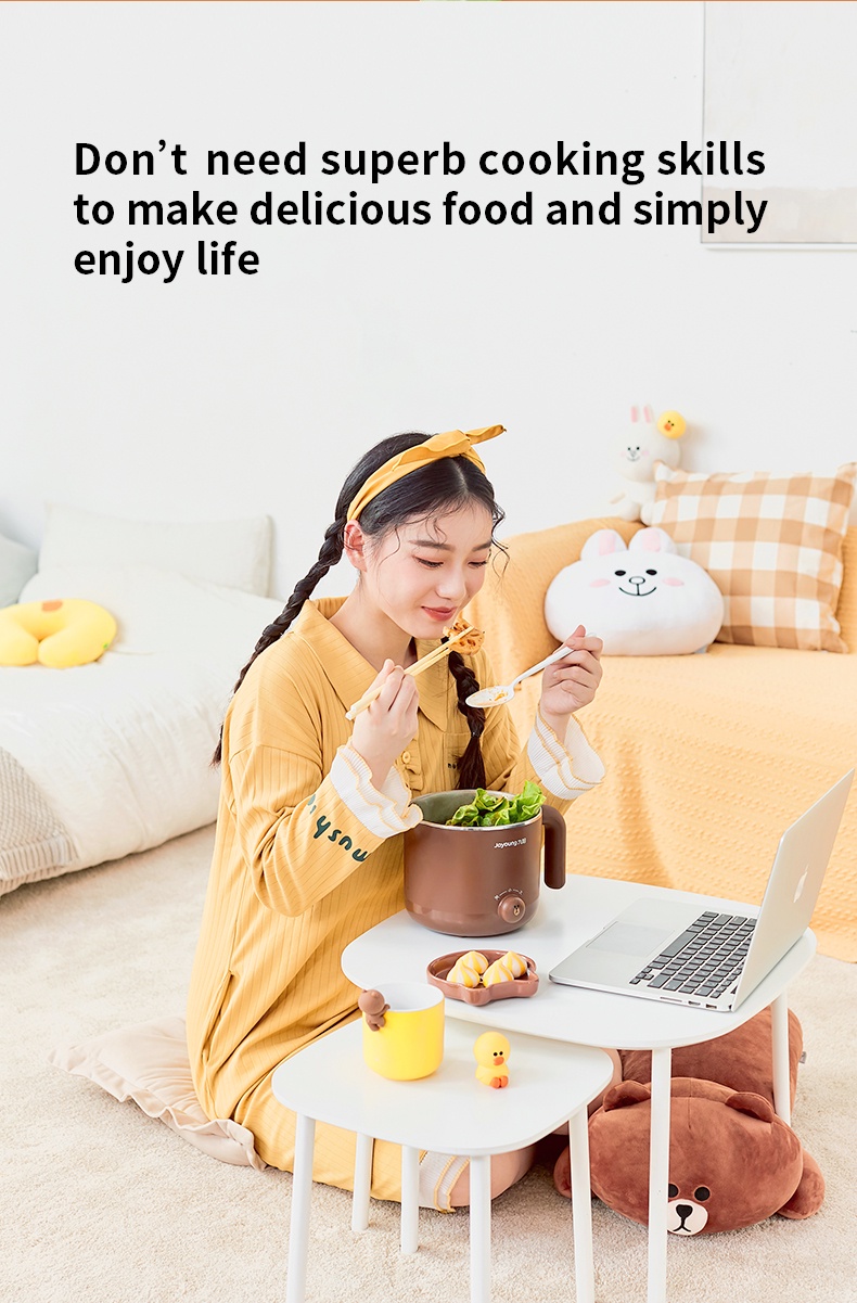 GAABOR x JOYOUNG Multi Rice Cooker Non-Stick Mini Electric Pot Pan Line ...